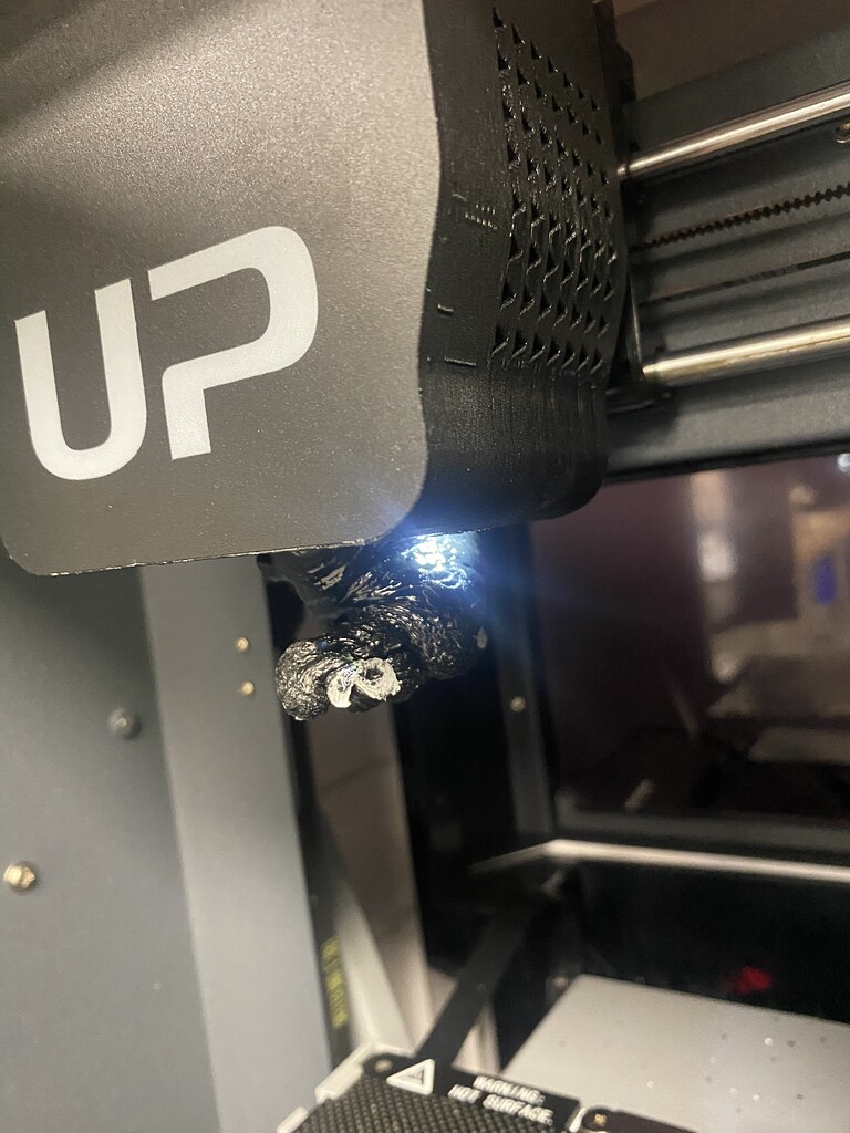 Filament blob covering extruder - UP mini 2/mini 2 ES - Tiertime